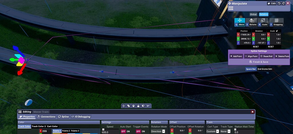 Mover Train with "Back and Forth" loop? Splines looping all over the ...