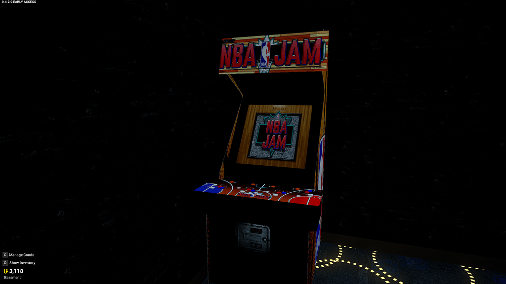 Here is some pictures of my garbage arcade machine in my condo ...