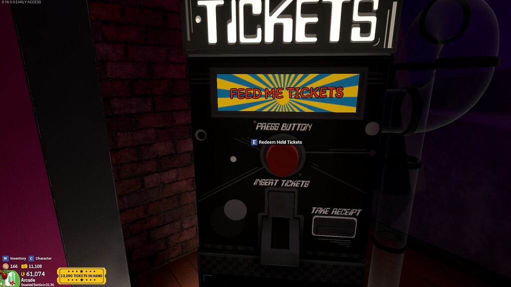 In the arcade, the ticket counter remains at 13,090 tickets - Item/Unit ...