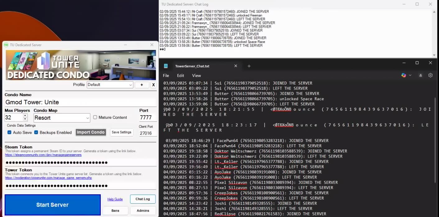 [1.1.0.1] Dedicated Condos - Player names can break the chat log - Bug ...
