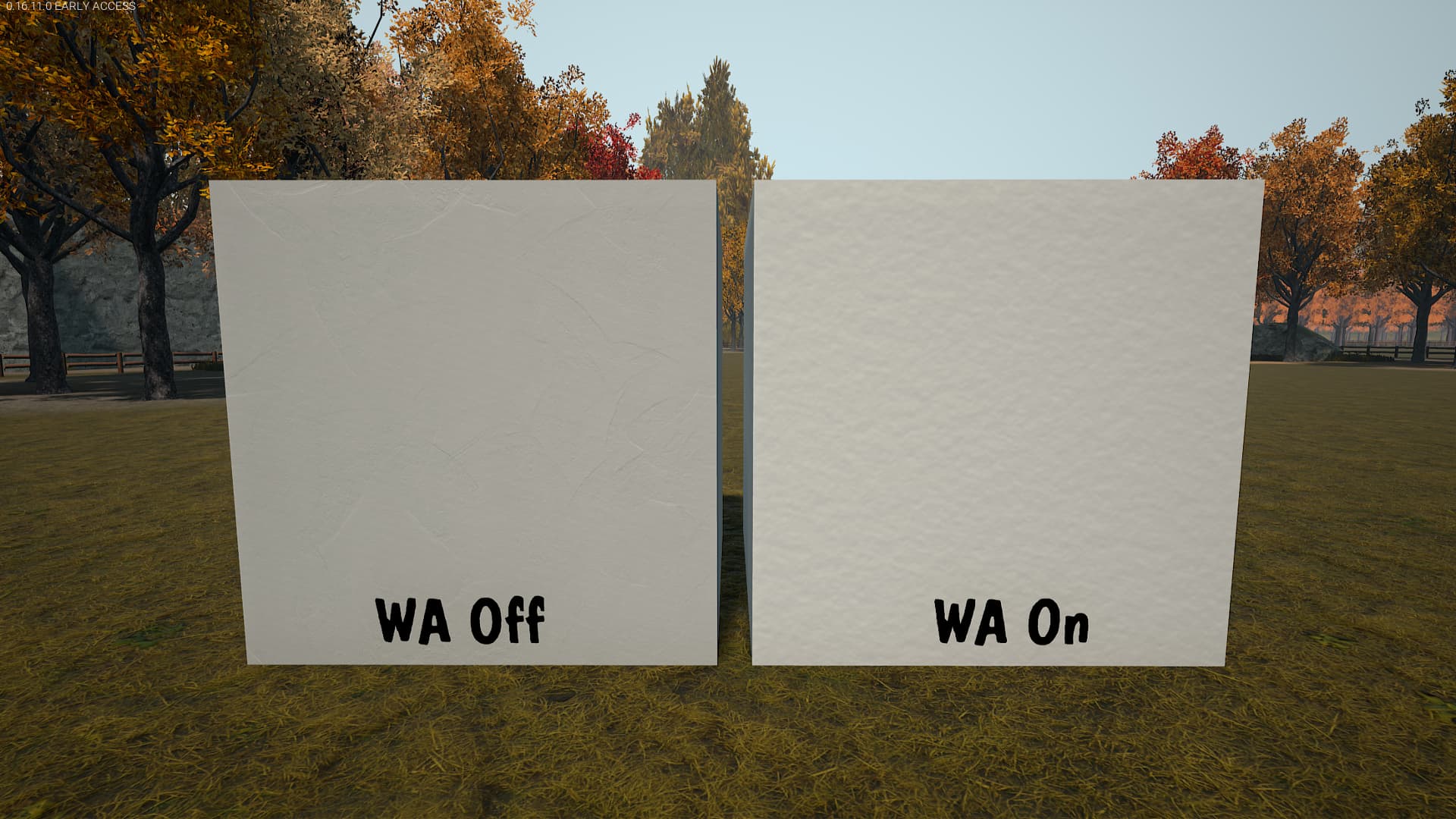 [0.16.11.0] Plain wallpaper texture looks different with World Align ...